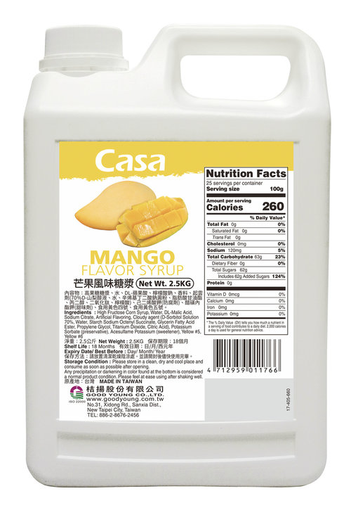 CASA Mango Flavor Syrup | Melisun Co. Ltd